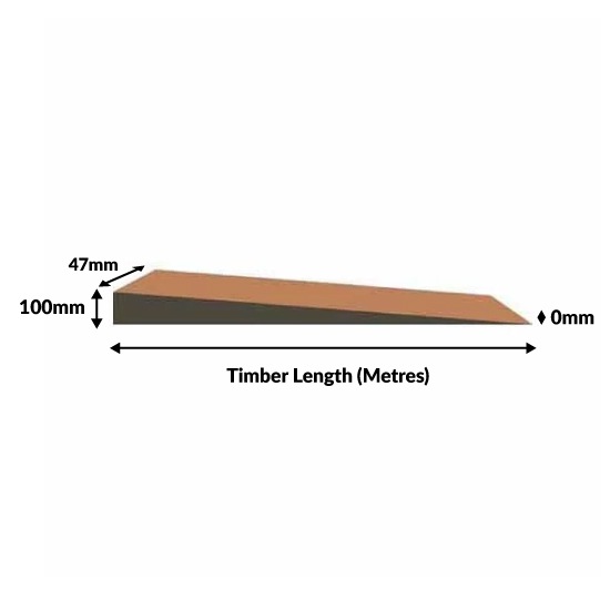 47 x 100 to 0mm Timber Taper Pieces | C&W Berry