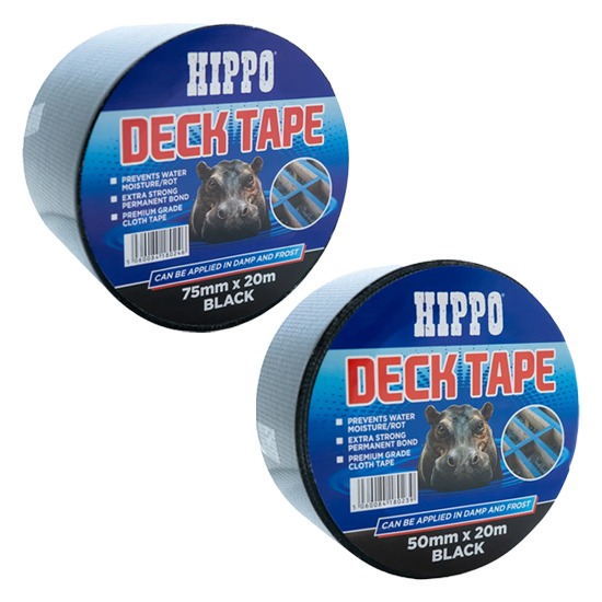 Hippo High Tack Black Adhesive Decking Tape 20 Metres | C&W Berry