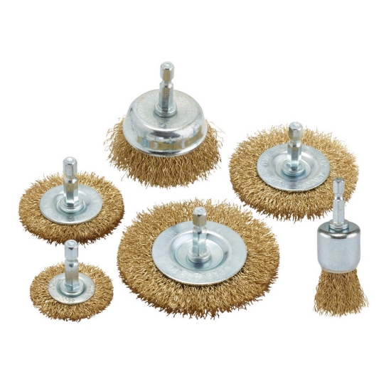 Draper 07436 Brassed Steel Crimped Wire Brush Set | C&W Berry