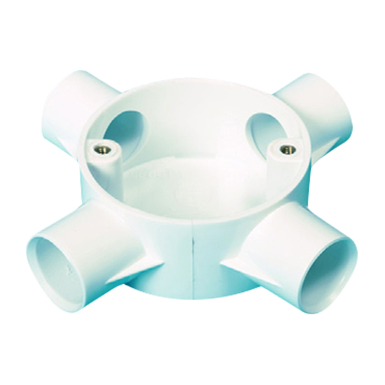 Falcon 4S/25W 25mm White 4 Way Intersection Box | C&W Berry