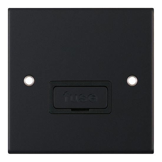 Matt Black Unswitched Fuse Connection Unit | C&W Berry