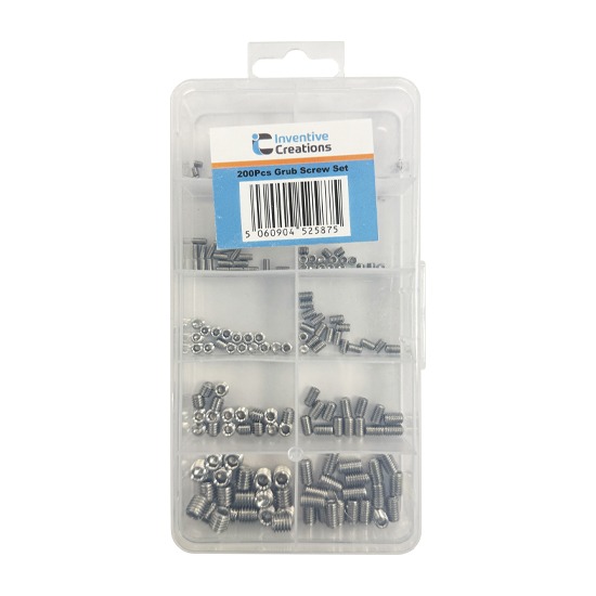 Inventive Creations Assorted SS Grub Screws Box 200 | C&W Berry