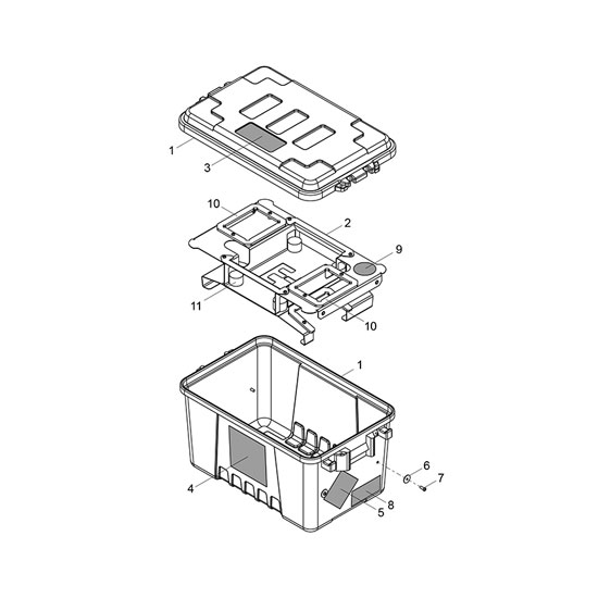 Belle OPM/15/FIO 2 x Battery & Charger Storage Box | C&W Berry