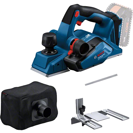 Bosch GHO 18V-26 Planer c/w Dust Bag & Guide | C&W Berry