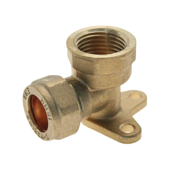Compression Brass Elbow x Female BSP Backplate | C&W Berry