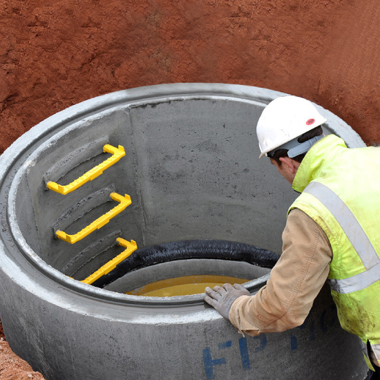 Concrete Manhole Ring with Steps - 1500mm Dia | C&W Berry