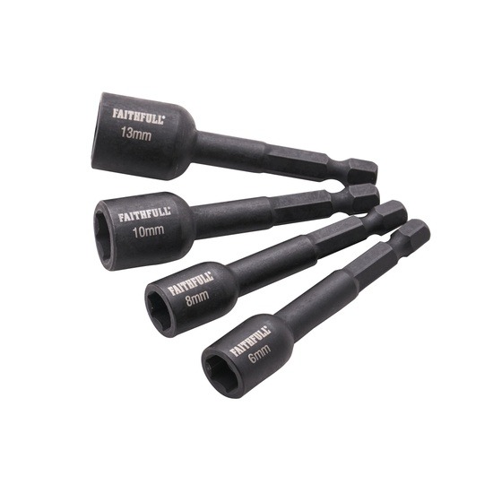 Faithfull 4-Piece Impact Nut Driver Set | C&W Berry