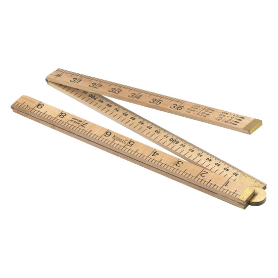 RST 3ft/1meter Wooden Folding Rule - RSR073P | C&W Berry